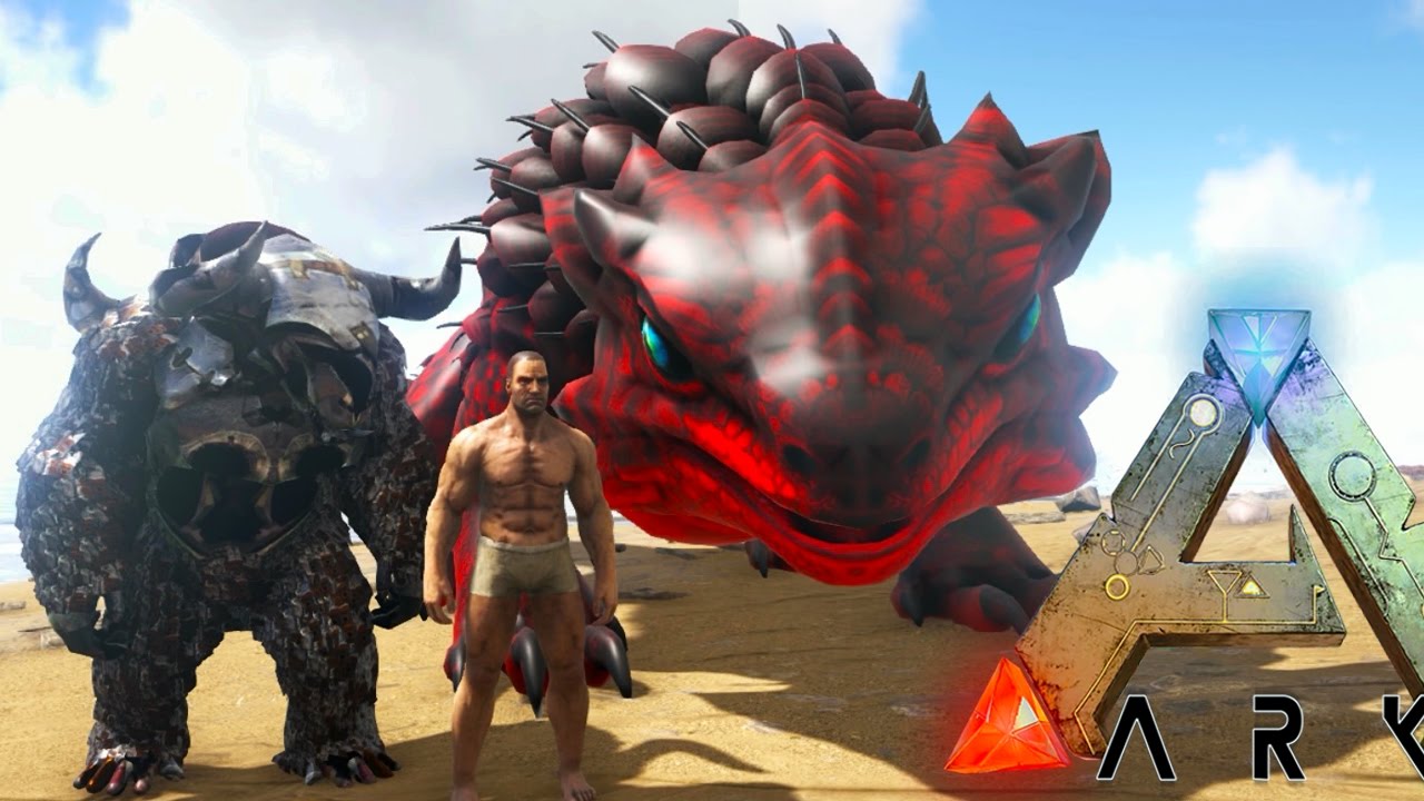 Ark Survival Evolved - MEGA THORNY DRAGON, MINOTAUR (Ark: Scorched ...