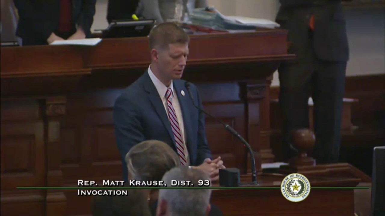 House Invocation - Rep. Matt Krause (HD-93) - May 9, 2017 - YouTube