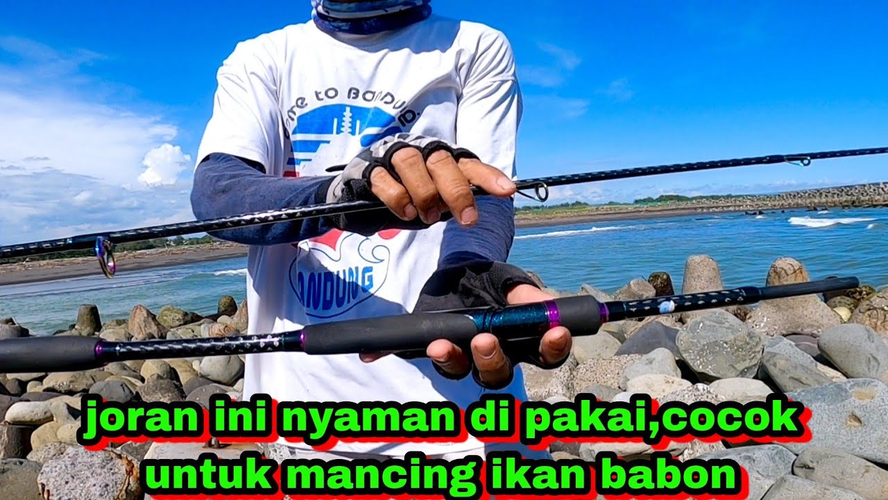 langsung Test!!.Rekomendasi joran kuat untuk mancing di pantai - YouTube