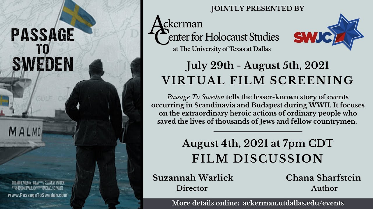 Passage To Sweden: Virtual Film Screening and Q&A - YouTube