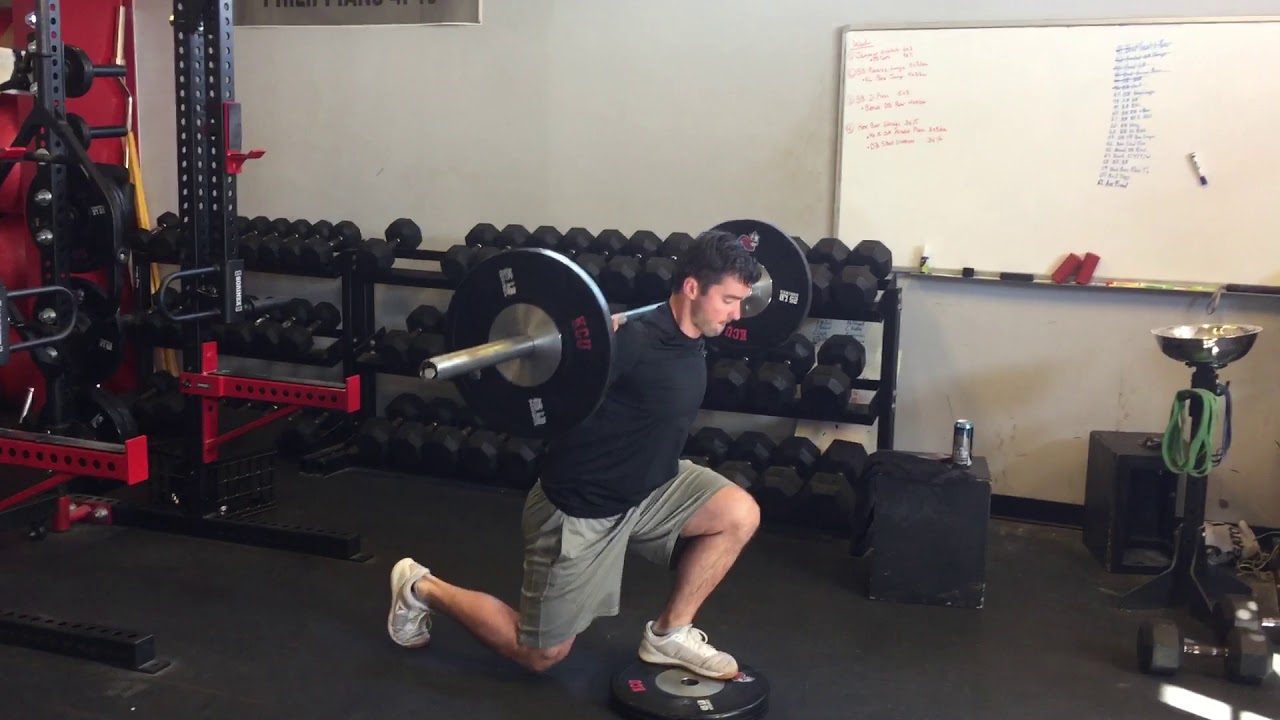 Barbell Drop Lunge - YouTube