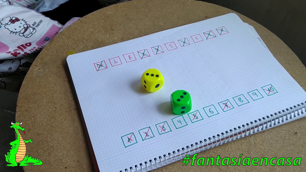 Juego - Números y dados -- #fantasíaencasa - YouTube