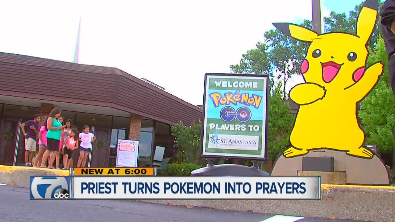 Priest turns Pokemon into prayers - YouTube