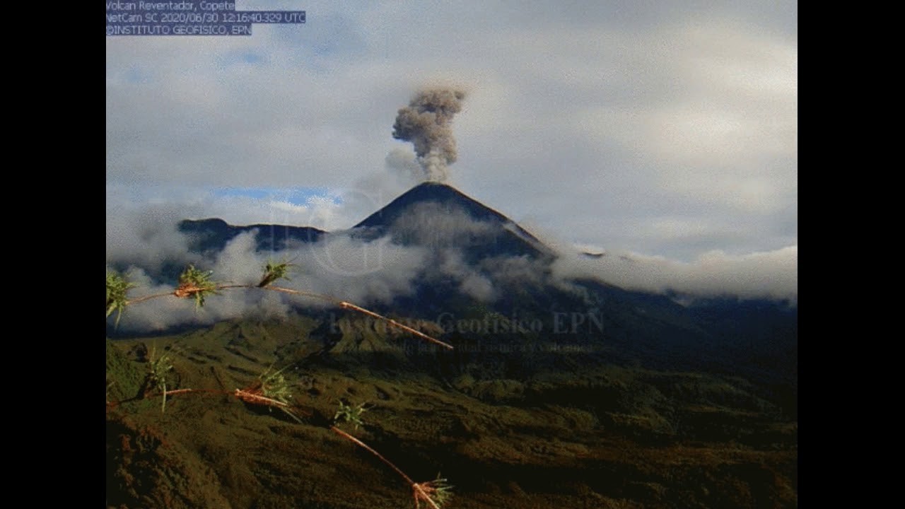 June 30, 2020, ~ Reventador Volcano, Ecuador ~ Eruption - YouTube