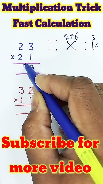 Multiplication Tricks ll Fast Calculation ll Math Trick ll #shorts #math #shortvideo # ...