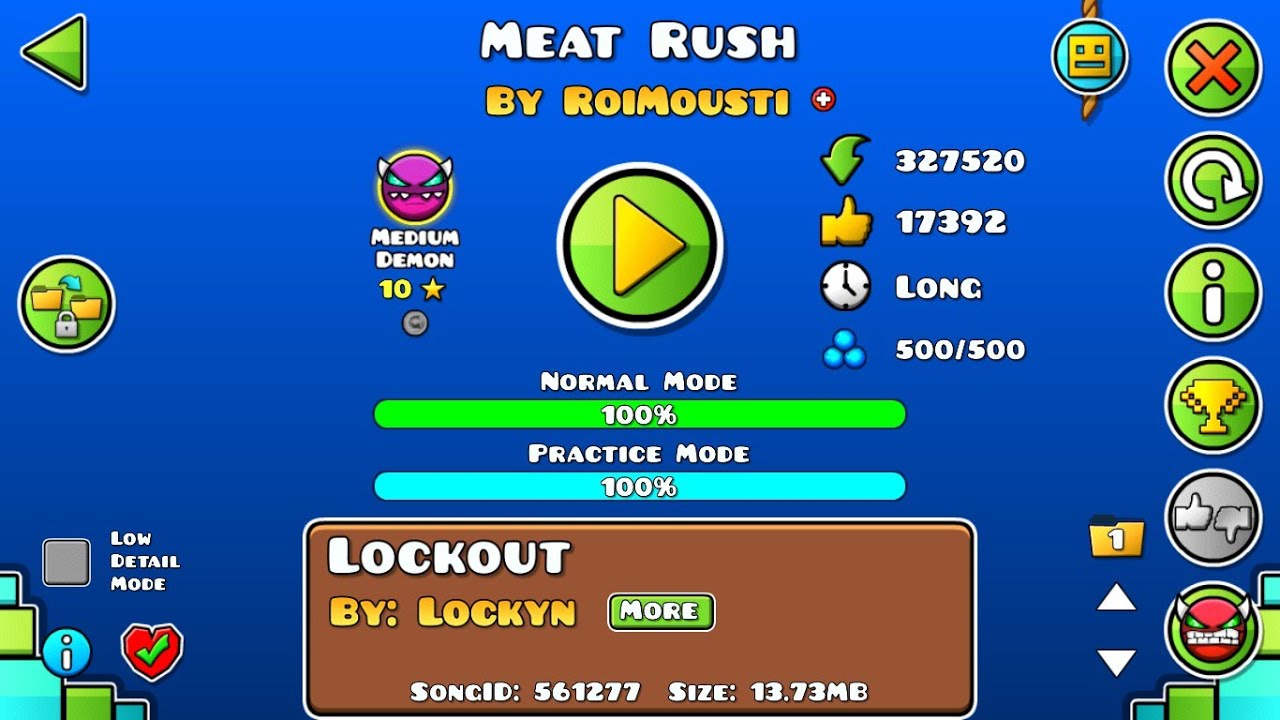 Geometry Dash [Meat Rush] 클리어 - YouTube
