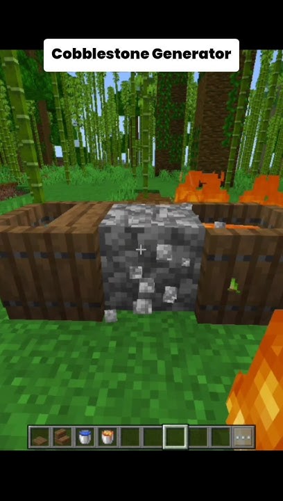 HOW TO MAKE COBBLESTONE GENERATOR MINECRAFT - YouTube
