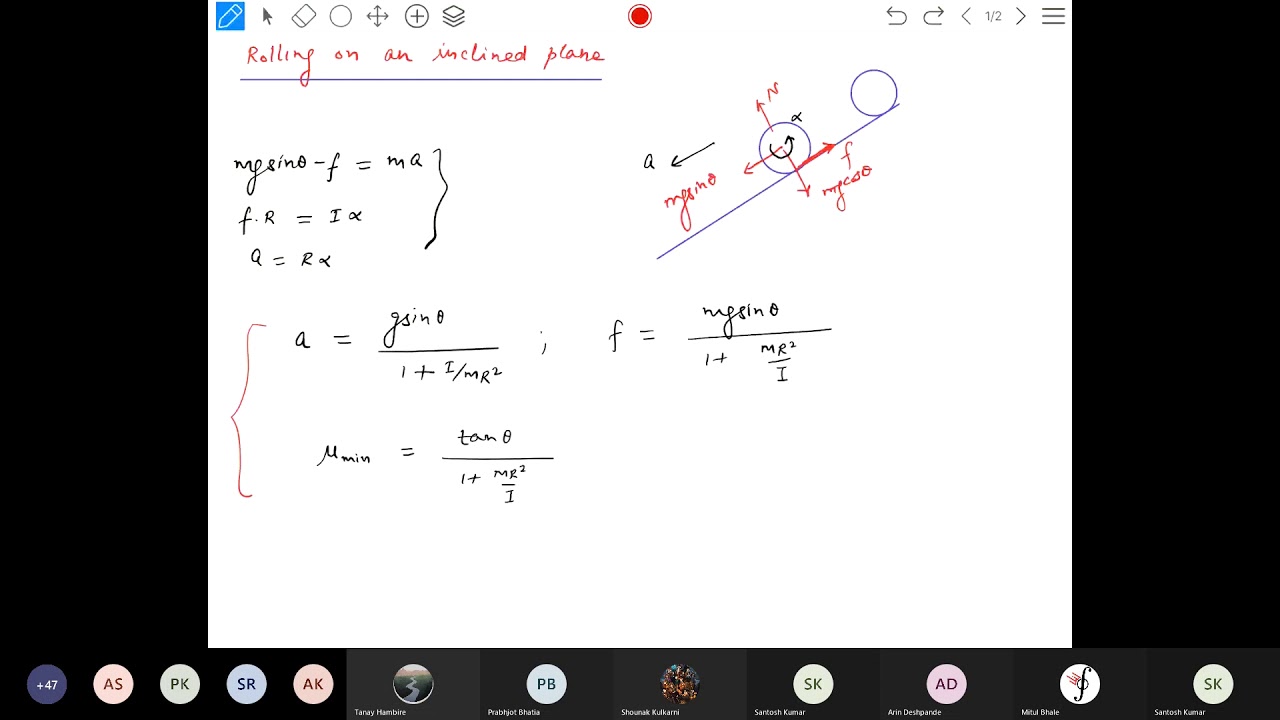 Rotation Lecture #16 Rolling on an Inclined Plane and Toppling - YouTube