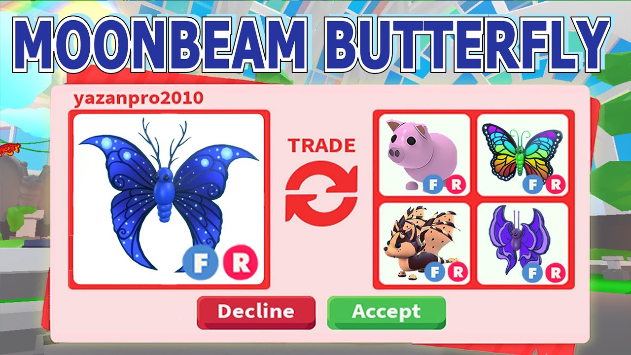 TRADING *NEW* MOONBEAM BUTTERFLY 🦋🌕 IN THE NEW ADOPT ME UPDATE 🔥 - YouTube