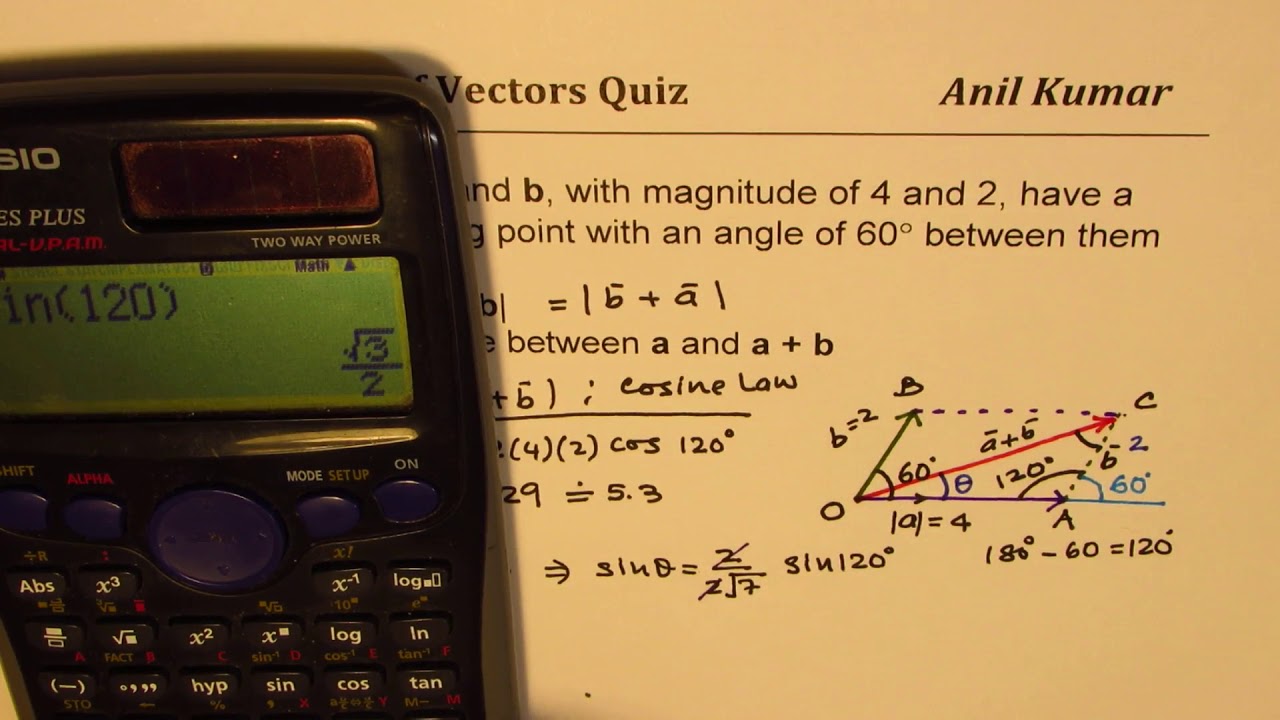 Vectors Addition Examples from Previous Test MCV4U IB AP Maths - YouTube