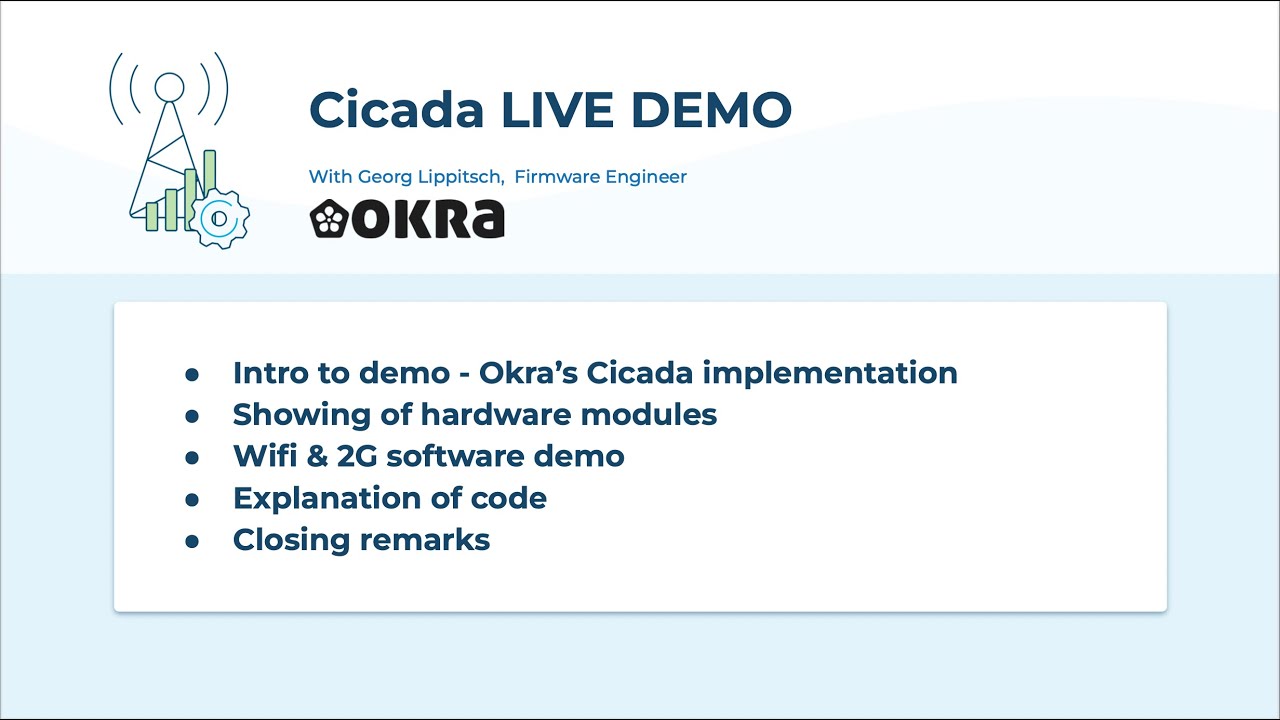 Cicada IoT Comms Module: Live Demo with Georg Lippitsch, Firmware ...