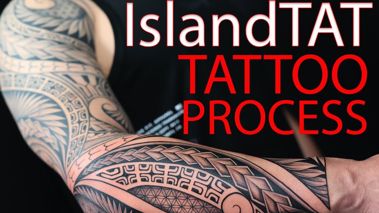 IslandTAT Process - Freehand design to completed tattoo - YouTube