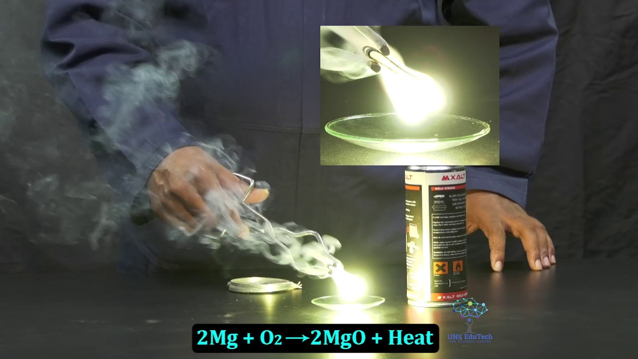 Combustion of Magnesium Ribbon in Air - YouTube