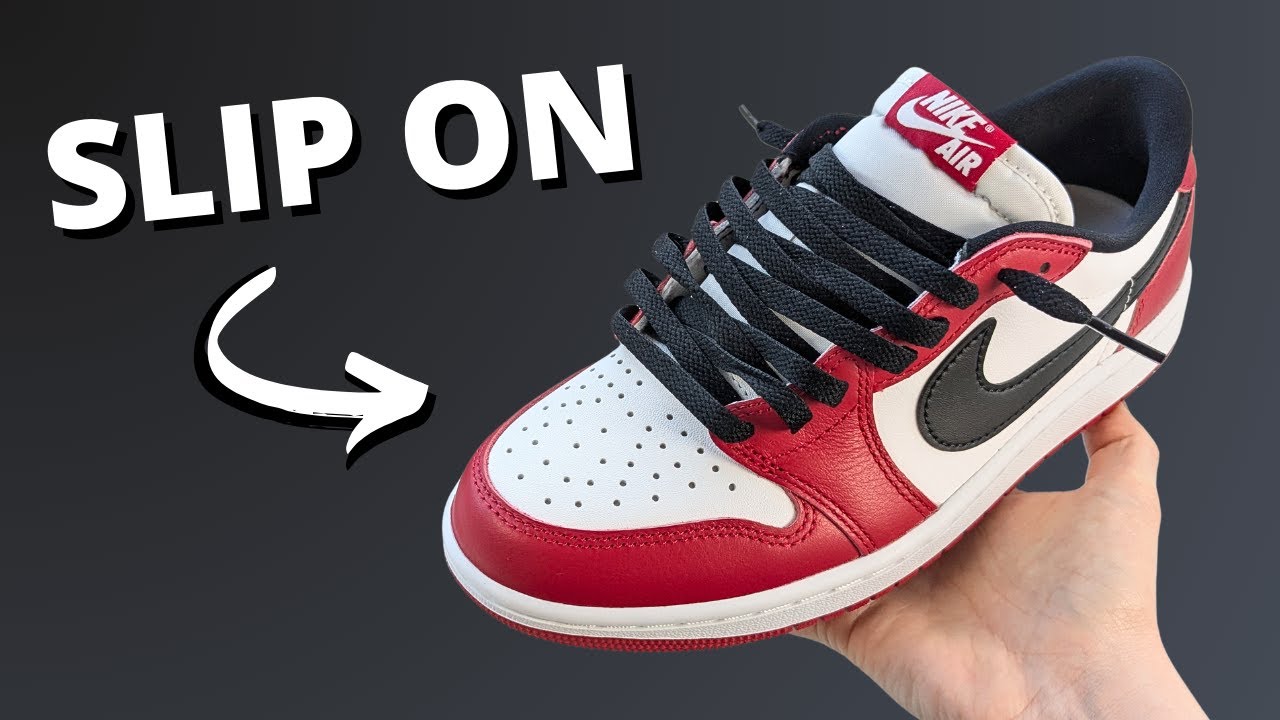HOW TO LACE NIKE AIR JORDAN 1 LOW WITHOUT TYING (2 Ways!) - YouTube