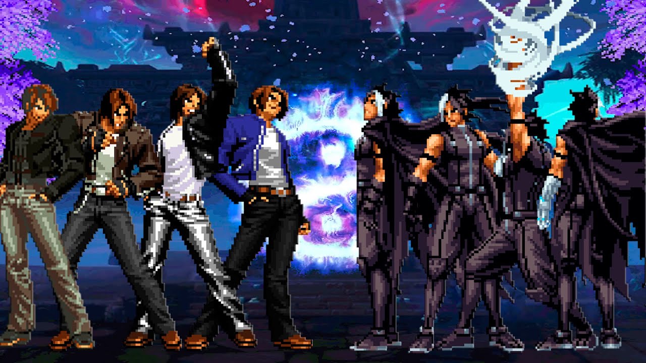 [KOF Mugen] Kyo Kusanagi Team vs Nameless Team - YouTube