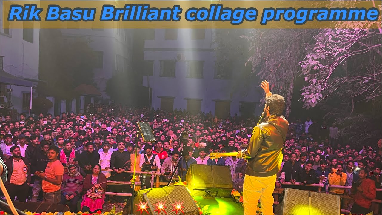 Rik Basu Stage Performance || Berhampore collage madness || sa re ga ma ...