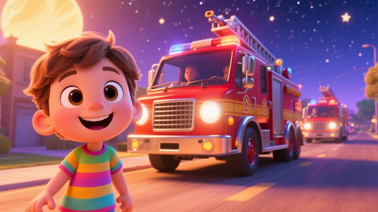 Fire Truck Loud and Bright | Exciting Firefighter Song for Kids ...