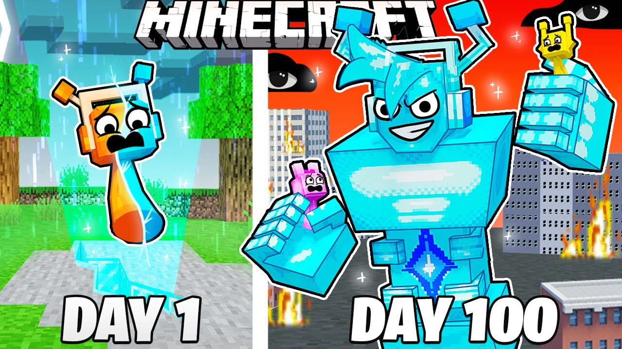 I Survived 100 Days as a DIAMOND SPRUNKI in Minecraft! - YouTube