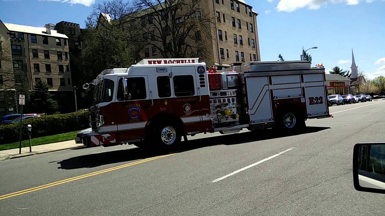 New Rochelle fire dept engine 22 - YouTube