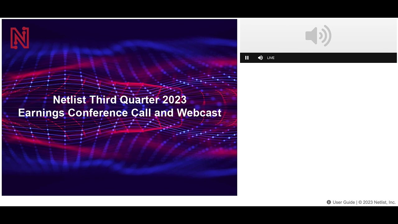 NLST : Netlist Third Quarter 2023 Earnings Conference Call and Webcast ...