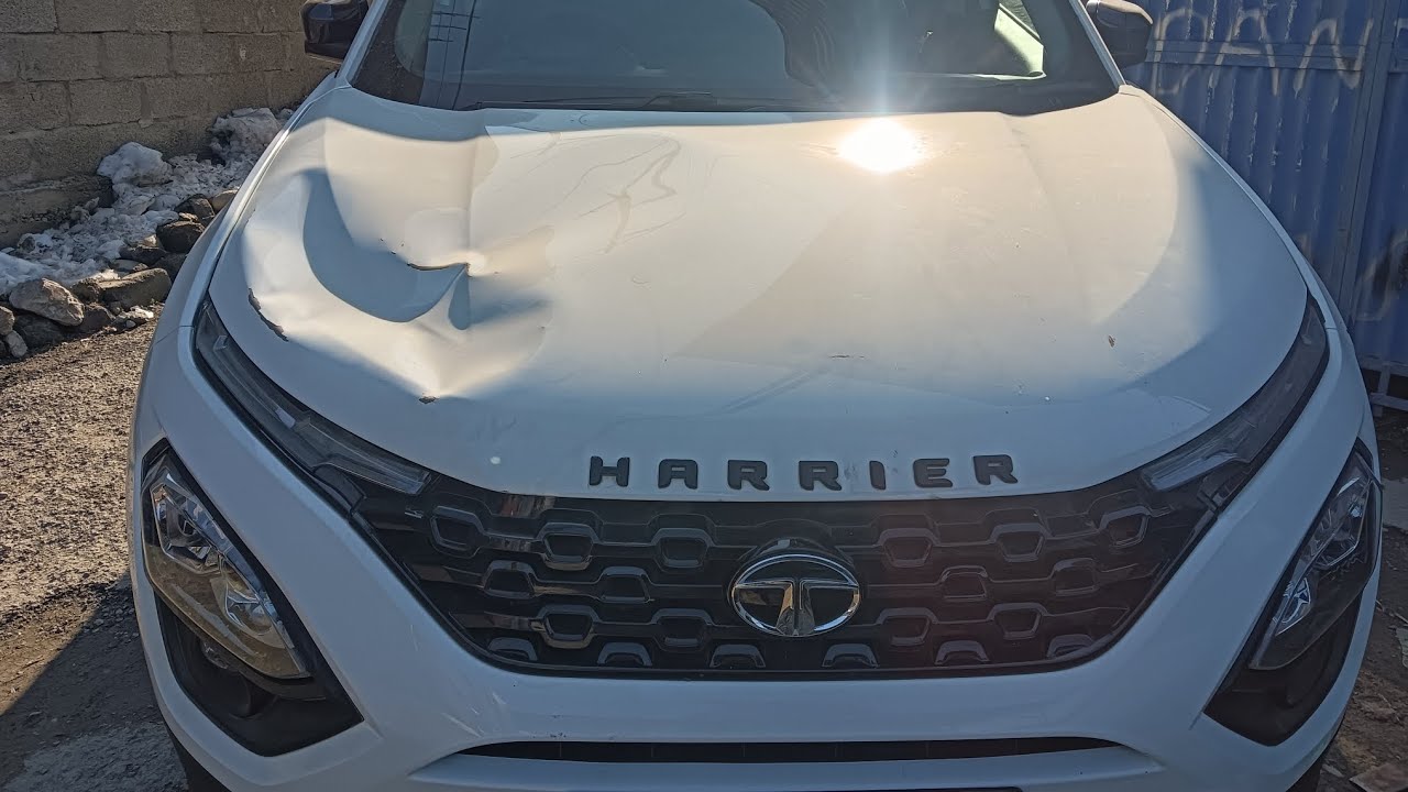 Tata harrier) bonnet full damage dry dent work and paint work full ...