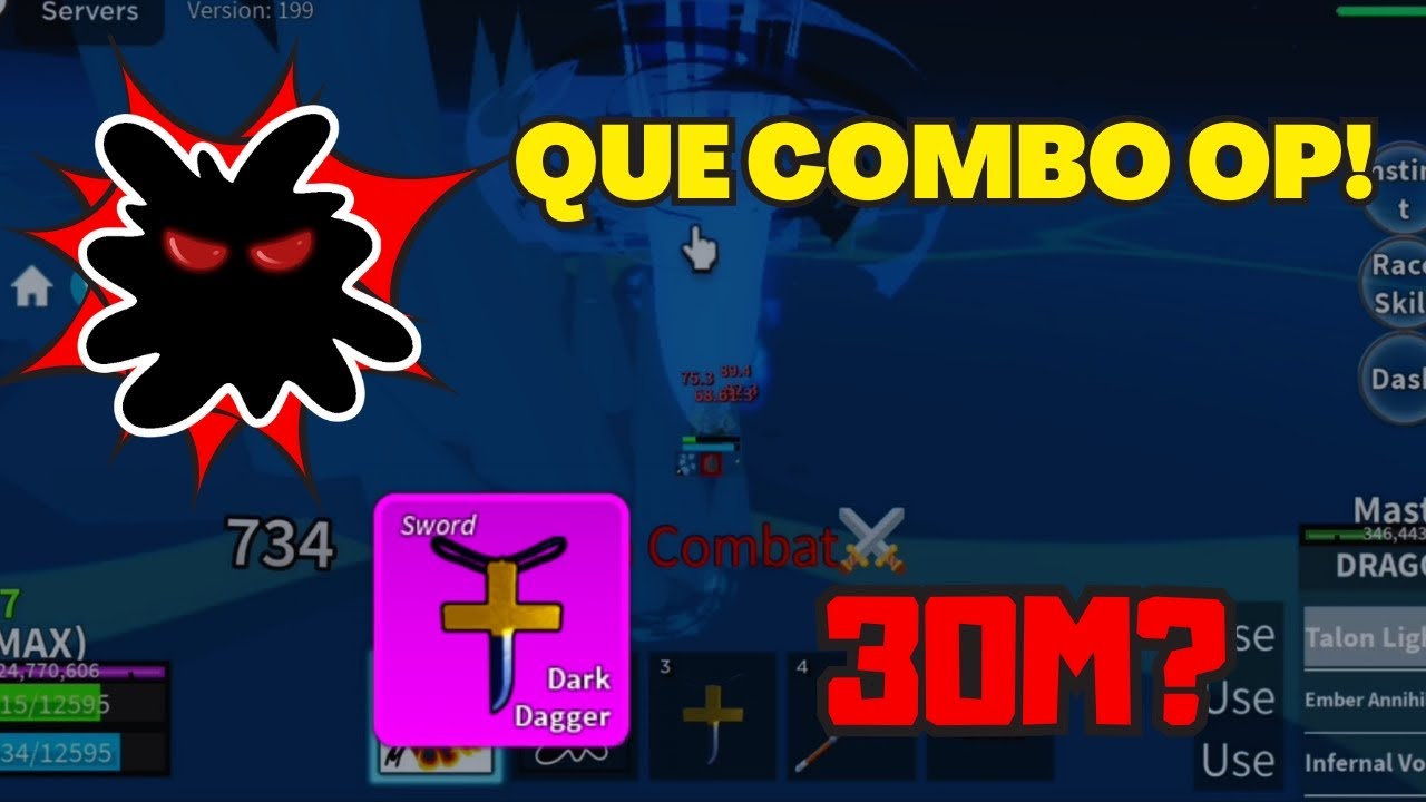 MELHOR COMBO de DARK E DARK DAGGER para PVP!!! (Blox fruits) - YouTube