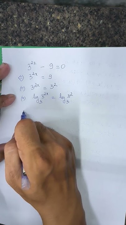 Convert to logarithmic form to solve exponential equation - YouTube