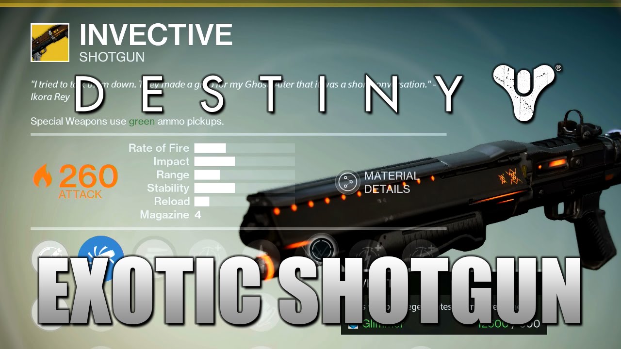 Destiny EXOTIC SHOTGUN Gameplay/Commentary! (Destiny Exotic Weapon ...