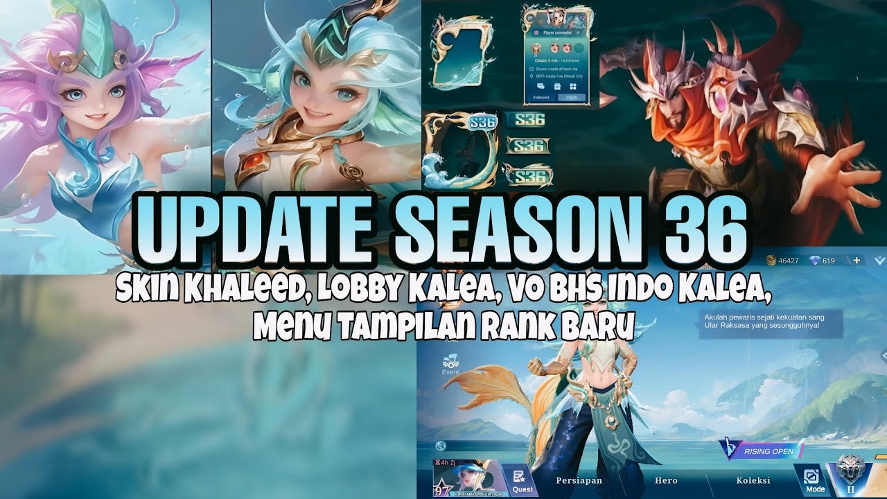 INFO LENGKAP UPDATE SEASON 36!! SKIN KHALEED, UI KALEA, & VOICEOVER ...