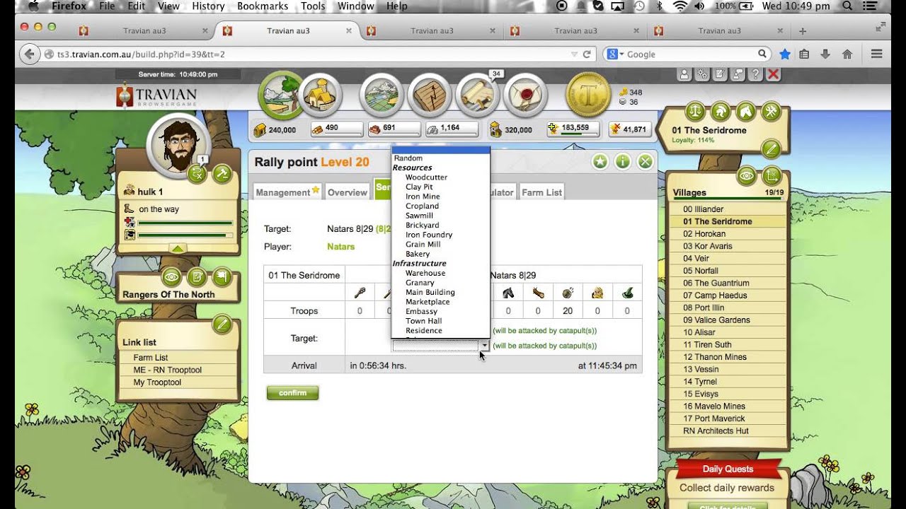 Travian T4.0 - How to Land Same Second Catapult Attacks (Mac+Firefox ...