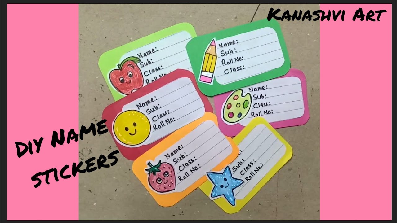 DIY NAME STICKERS / BACK TO SCHOOL CRAFT IDEA - YouTube