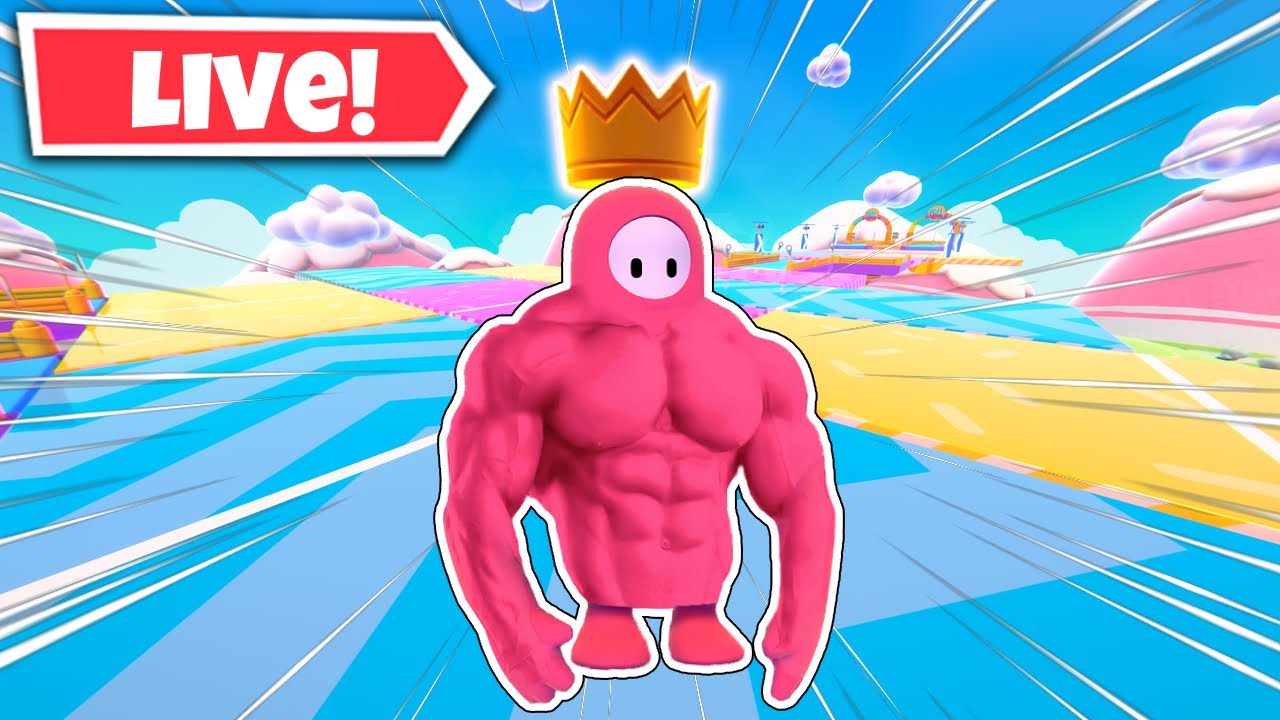 *LIVE* Getting HELD by Strong Muscular BEANS in FALL GUYS - YouTube