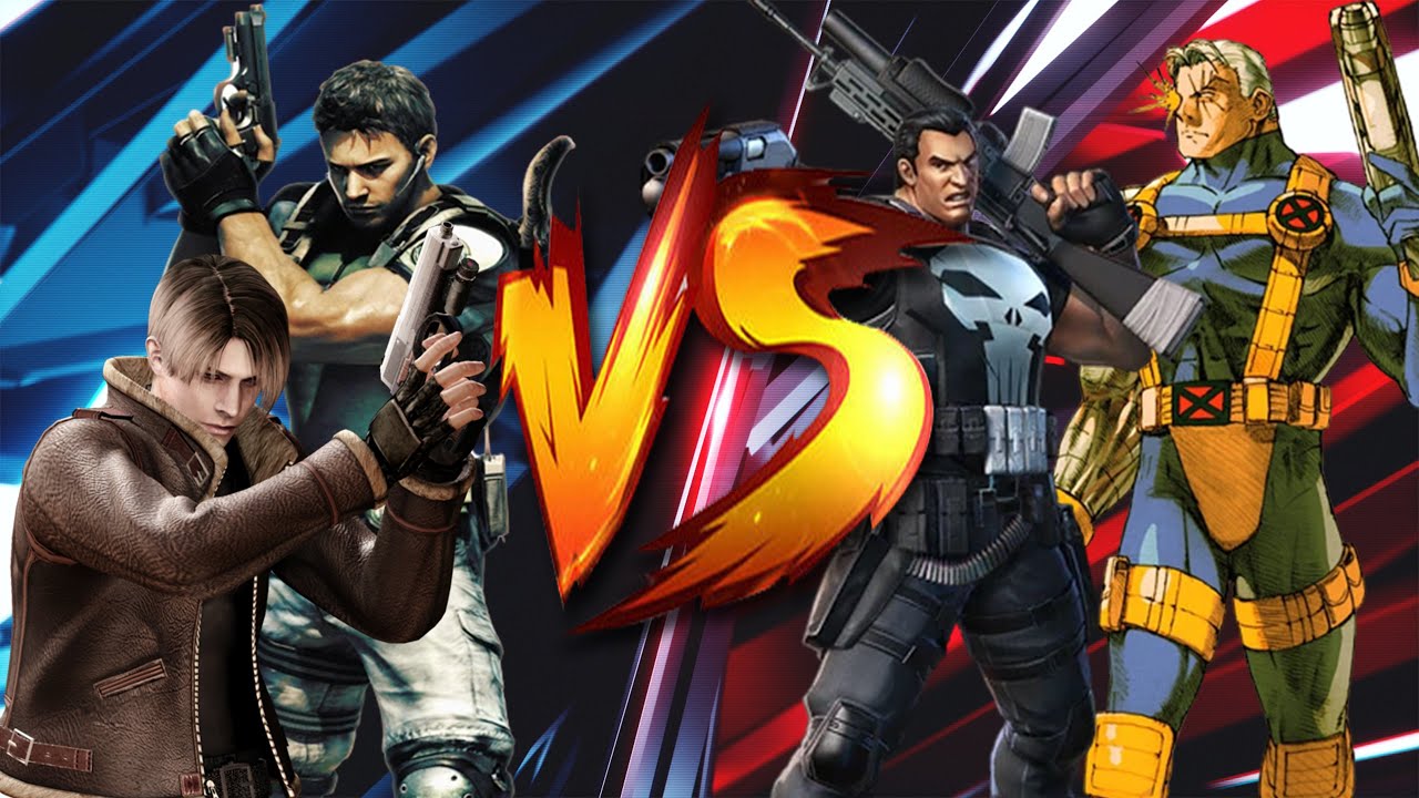CHRIS REDFIELD|LEON VS CABLE|PUNISHER EPIC FIGHT! - YouTube