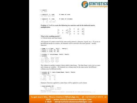 R Programming Homework Help - YouTube