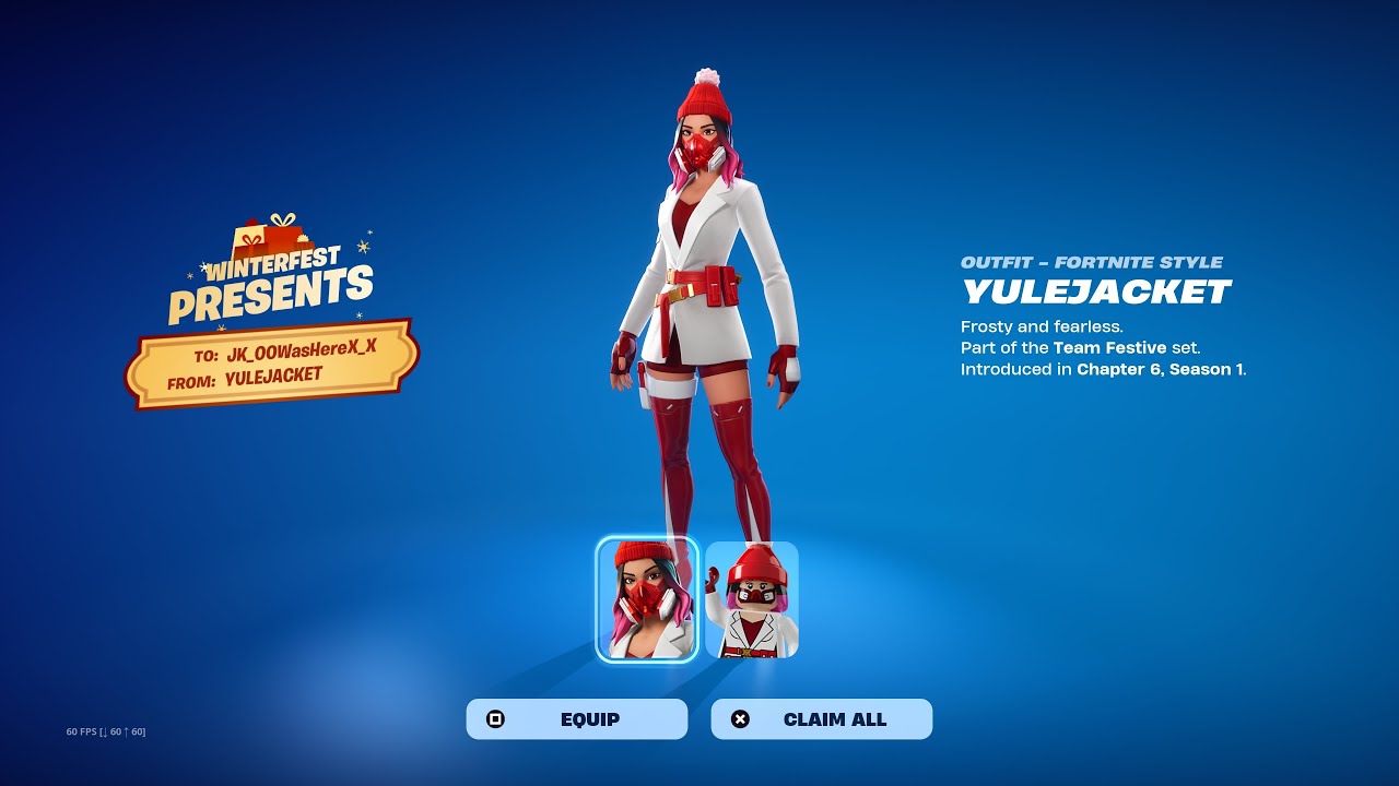 Fortnite Winterfest 2024 Present Day 8: Yulejacket - YouTube