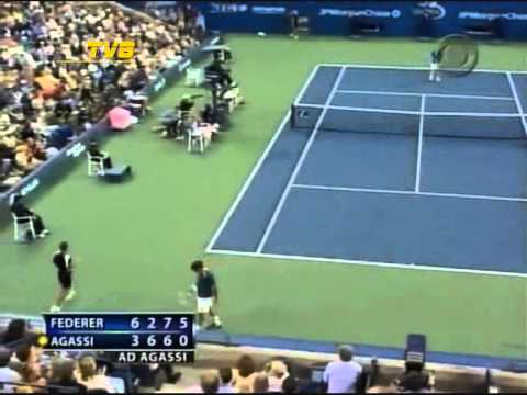 Roger Federer vs Andre Agassi (Final) - US Open 2005 - 4/4 - YouTube