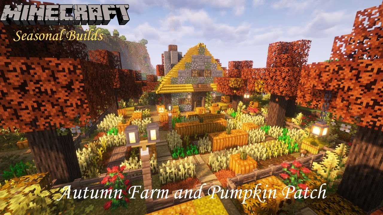 Minecraft Pumpkin Patch and Autumn Farmhouse 🎃 | Cozy Fall Cottage ...