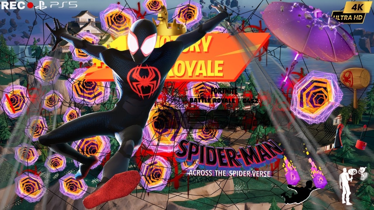 New Fortnite X Miles Morels Across The Spider-Verse Crown Victory ...