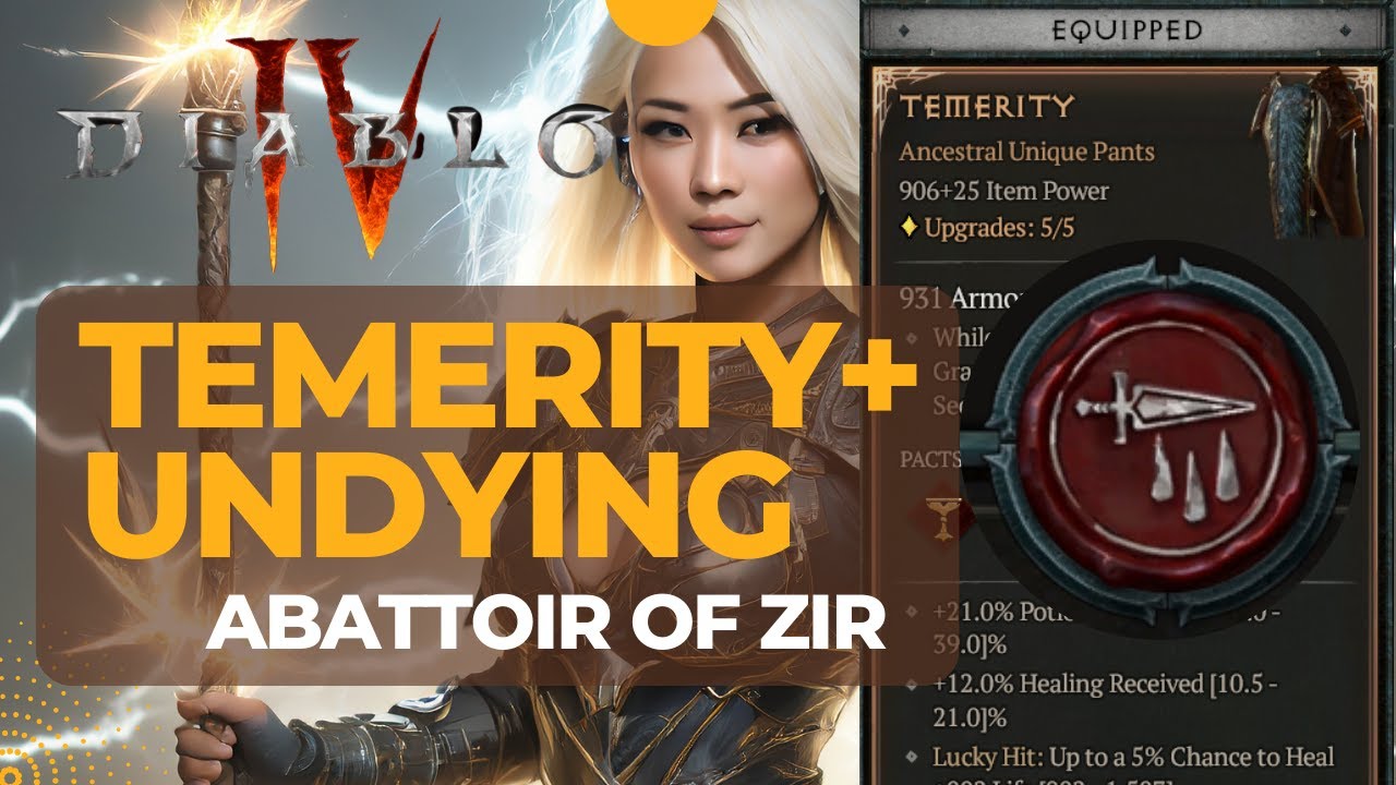 TEMERITY + UNDYING? - Diablo 4 | Abattoir BL Sorcerer Tier 10 Solo - YouTube