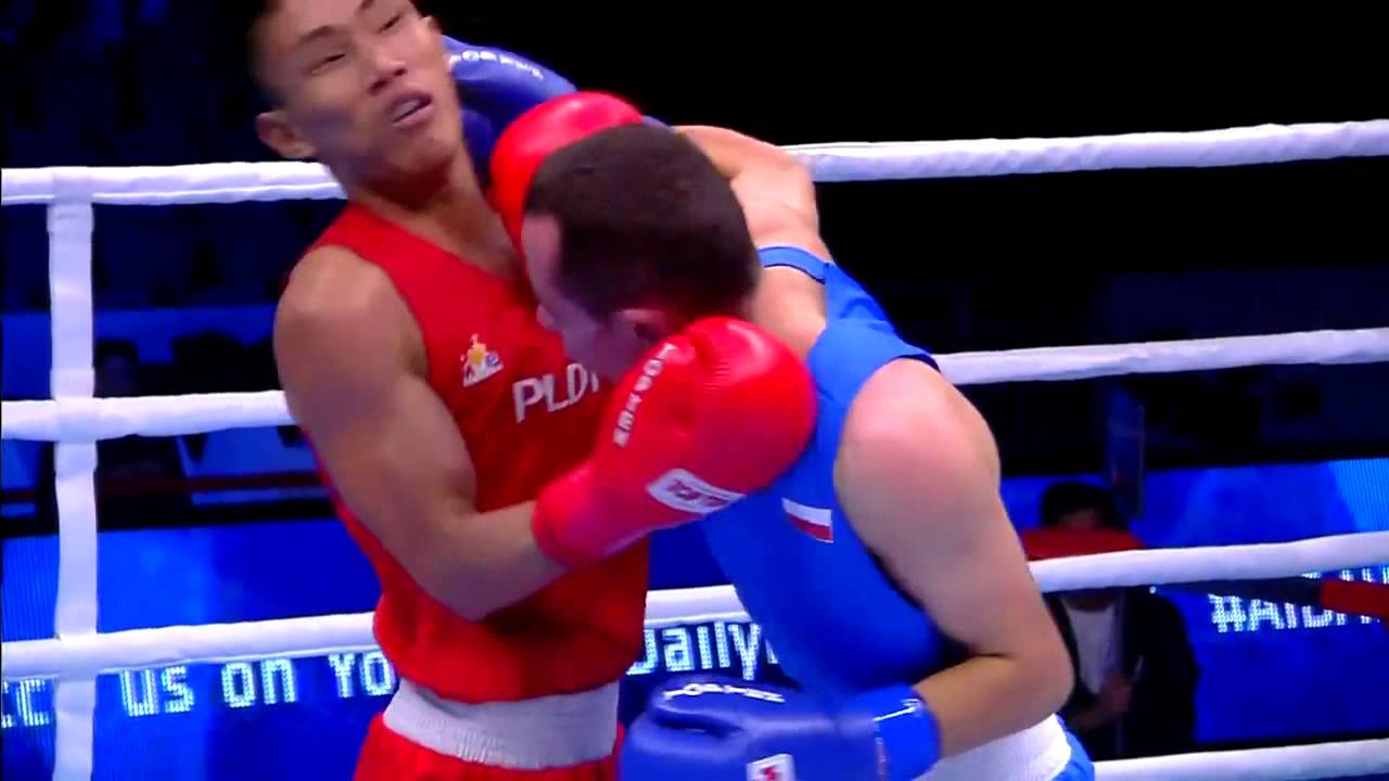 WC 2015: 1/4 - 49 kg Rogen Ladon vs Dawid Jagodziński - YouTube