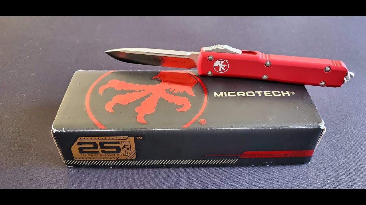 Microtech Model 121-4 Ultratech S/E AUTO OTF Knife with 3.46" inch M390 ...
