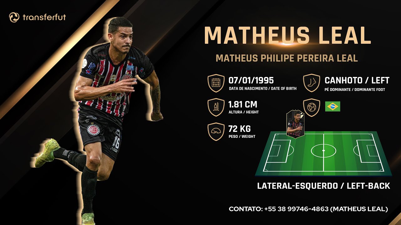 Matheus Leal - Lateral Esquerdo/Left Back 2022 - YouTube