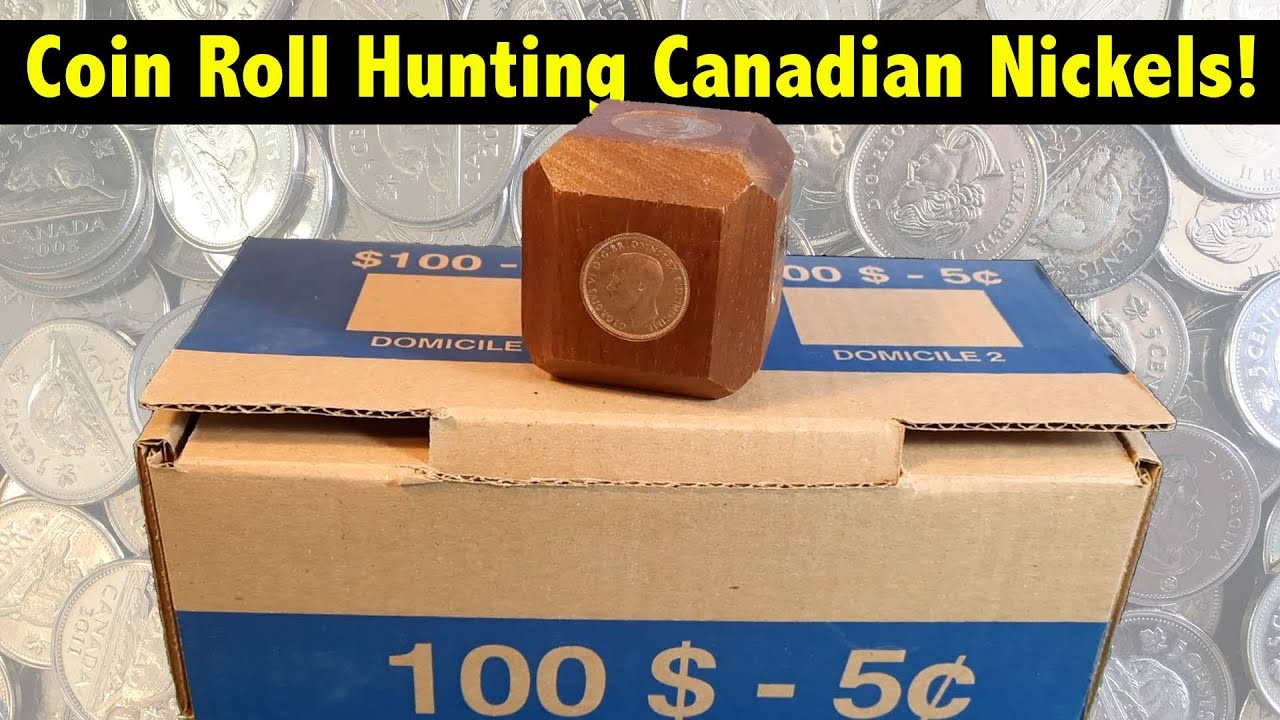 Record Nickel Haul - Coin Roll Hunting Canadian Nickels - YouTube