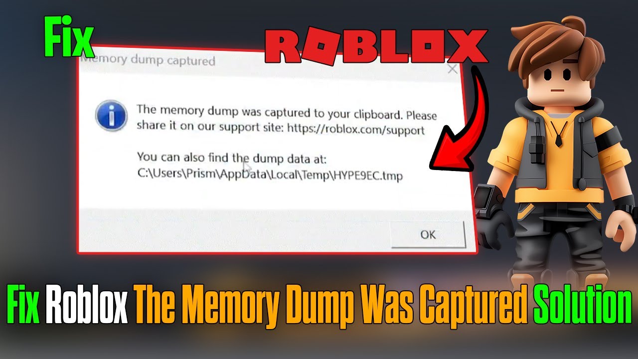 Solve Roblox Memory Dump Was Captured Error | 2026 PC Guide - YouTube