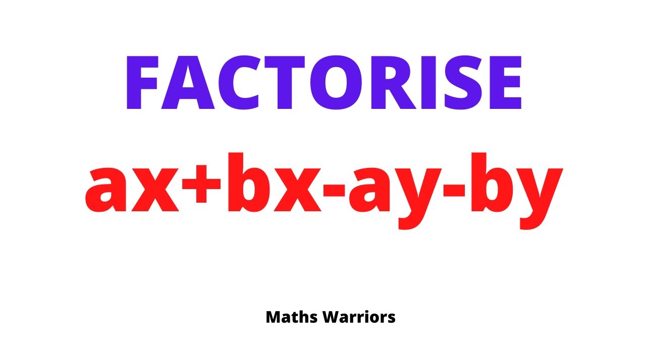 Factorising an Expression | Factorisation | Factorising Expression ...
