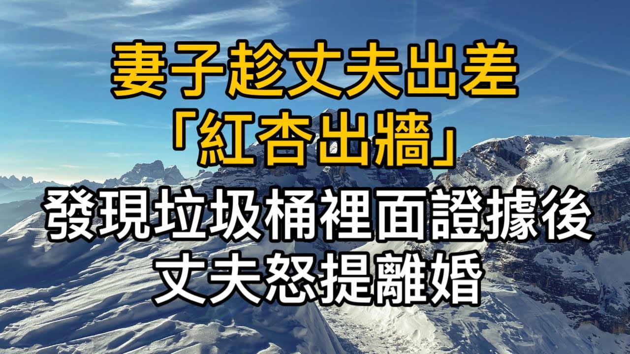 妻子趁丈夫出差“紅杏出牆”,發現垃圾桶裡面的證據後,丈夫怒提離婚!真實故事 |都市男女|情感|男閨蜜|妻子出軌|楓林情感 Youtube