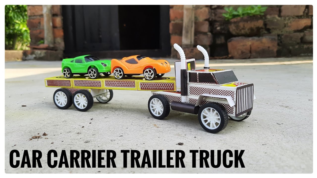 How To Make Matchbox Car Carrier Trailer Truck At Home - DIY Super ...