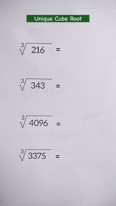 Cube Root Trick 😍 #mathstricks #shortsfeed #shorts - YouTube