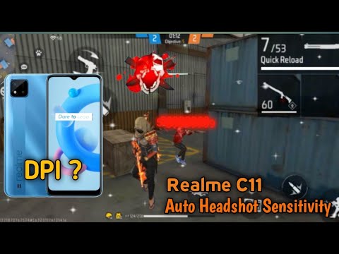 Realme c11📱 free fire headshot sensitivity+DPI+HUD+settings after update 2023💯2gb ram - YouTube