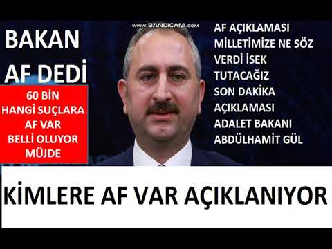 AFYASASI MÜJDE AÇIKALAMA GELDİ  SAYIN BAKANIN SON DAKİKA AF AÇIKLAMASI   MÜJDE GELDİ